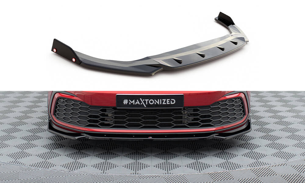 Front Splitter V.2 + flapper Volkswagen Golf GTI / GTE / GTD / R-Line ...