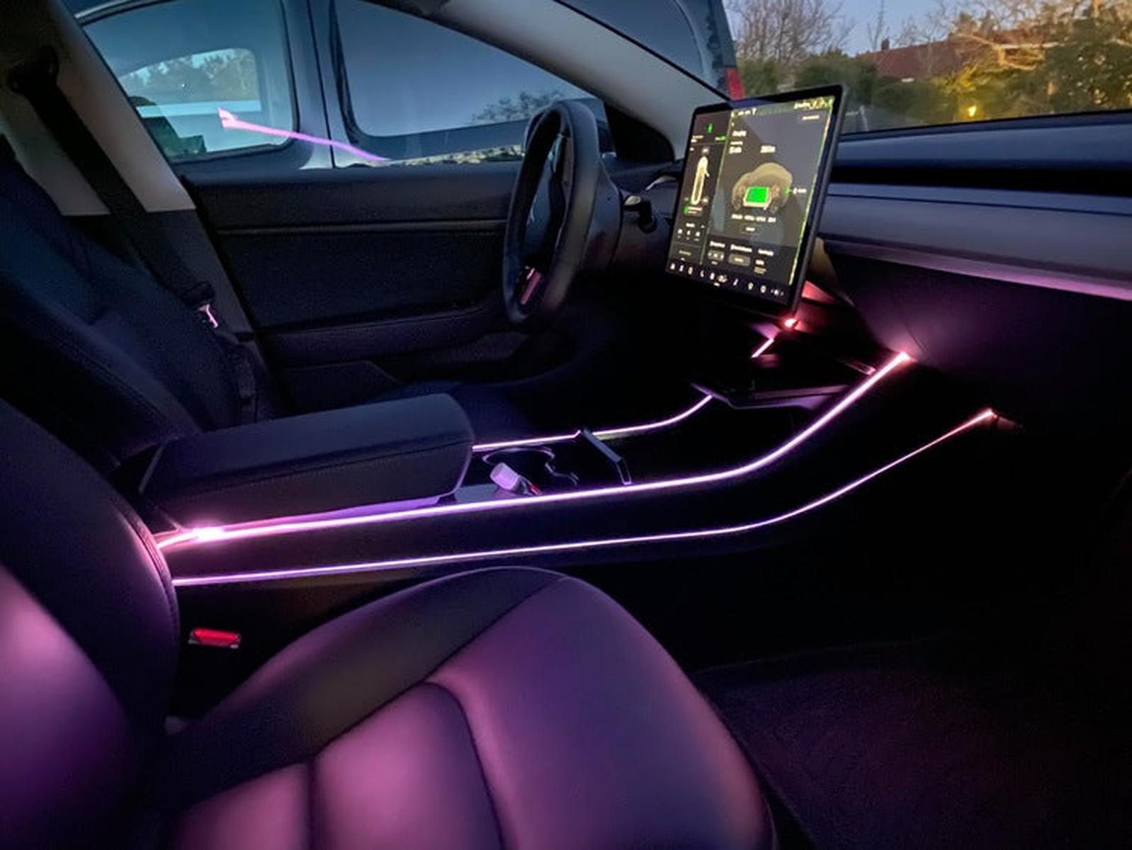 LED strip Appstyrd Flera Färger Tesla Model 3 & Y
